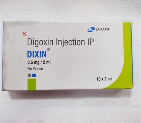 Dixin Digoxin Injection 0 5mg 2ml Age Group Adult At Best Price In Mumbai Dheer Healthcare