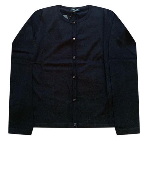 Escada Черный шерстяной кардиган для женщин купить в интернет магазине с доставкой