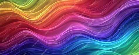 A Vibrant Rainbow Gradient Color Wave Background With Smooth Flowing Lines Transitioning