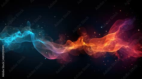 Illustrate The Particle Nebula Where Technology Clouds Give Rise To New