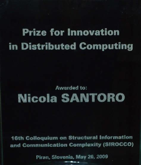 Nicola Santoro Home Page Distributed Algorithms Distributed Computing Mobile Entities