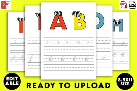 Cursive Handwriting Workbook Graphic By Band Studio Creative Fabrica