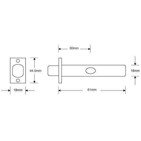 Asec Door Security Rack Bolt And Key