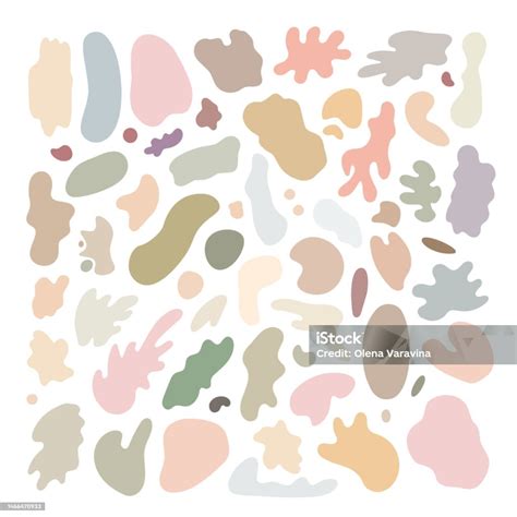 보호 스타일의 추상 모양 세트 트렌디한 파스텔 색상의 간단한 손으로 그린 예술 작품 벡터 일러스트레이션 카드 배너 현대 포스터 섬유 종이 공예를 만들기에 완벽한 미니멀리스트