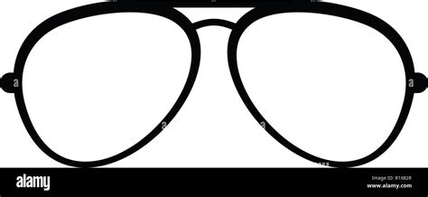 Oval Eyeglasses Icon Simple Illustration Of Oval Eyeglasses Vector