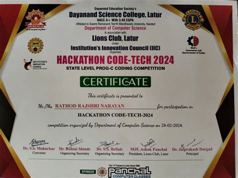 Rajshri Rathod On Linkedin The Experience In C Programming Has Given Me A Strong Foundation In C
