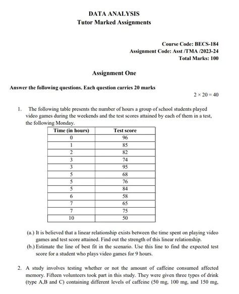 Becs 184 Data Analysis In English Solved Question Paper December 2023