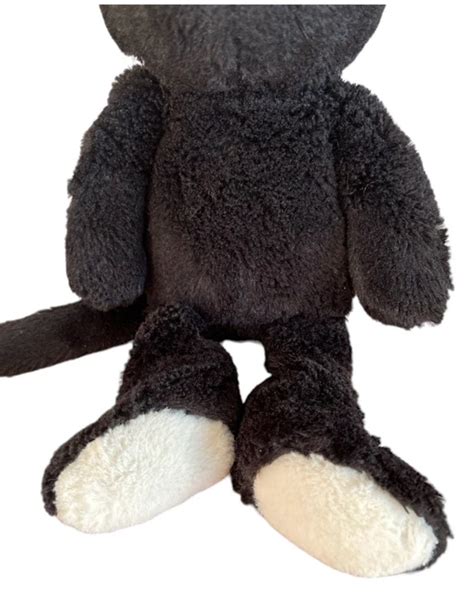 Jellycat Maddie Black Cat Soft Toy Plush Green Eyes White Company
