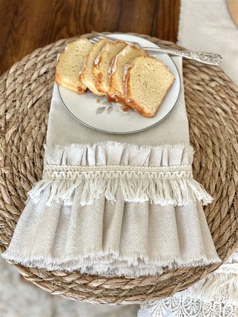 Modern Farmhouse Boho Napkins With Frayed Edges100 Cotton Custom Sizes Matches Most Table