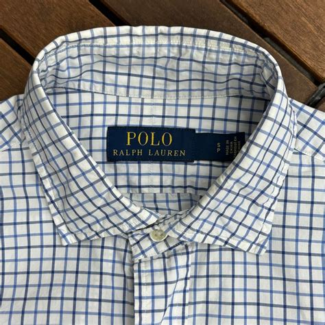 폴로 파란색 체크 셔츠 S 후루츠패밀리