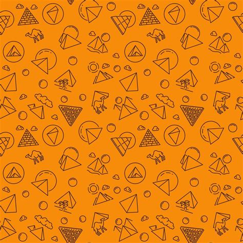 Pyramids In Egypt Vector Concept Creative Linear Seamless Pattern 17505296 Vector Art At Vecteezy