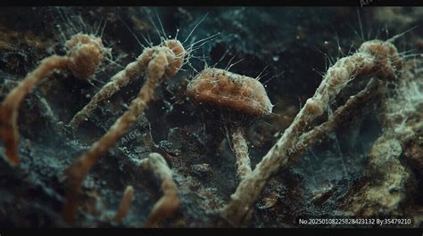 Ai创作图虫草菌丝体 病毒高清图 微型浮游生物 游动的虾 海底世界珊瑚虫 生物微拍 毒物病菌病毒 一只金钩海米 创意草霉图 病毒细节图 病毒微