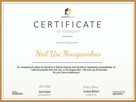 neil nowgaonkar on linkedin internship ethical hacking intern ethicalhacking summerinternship…