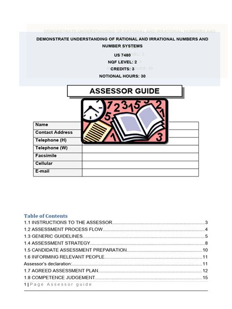 7480 Assessor Guide Pdf Educational Assessment Learning