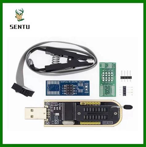 CH341A 24 25 Series EEPROM Flash BIOS USB Programmer Module SOIC8 SOP8 Test Clip For EEPROM