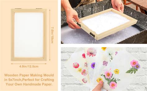 Dechous 10pcs Wooden Paper Making Frame 5x7 Paper