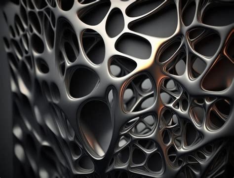 Premium Photo Dark Black Abstract Background An Abstract Image Featuring Organic Shapes And