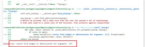 Python How To Properly Use Function With Dataframe Argument In Another Ipywidget Interact