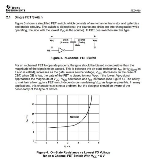 Sn74cbt3345 Voltage Drop At Output Switches And Multiplexers Forum Switches And Multiplexers