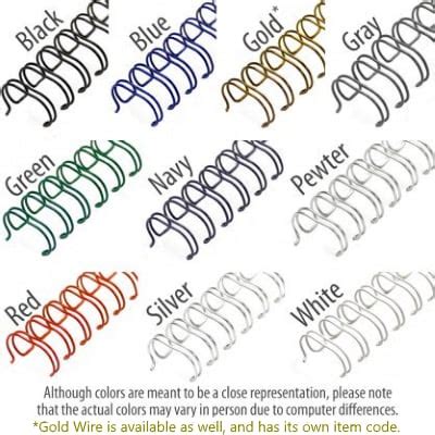 Binding Size Chart Twin Loop Wire Bind Size Chart Online Skyline