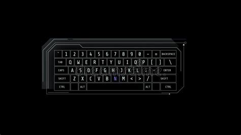 Hud Element Animation Of 3d Virtual Keyboard Stock Footage Video