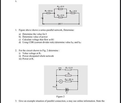 Solved Figure Above Shows A Series Parallel Network Chegg