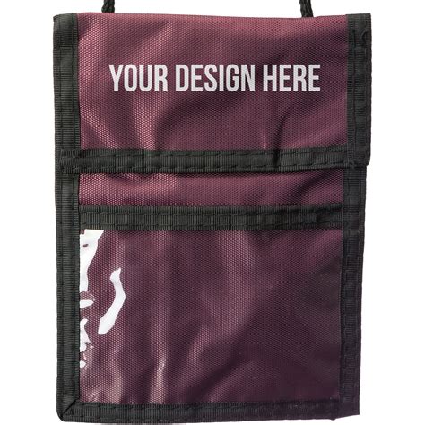 Custom Nylon Neck Wallet Badge Holders