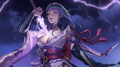 Raiden Shogun Genshin Impact Drawn By Nibelart Danbooru