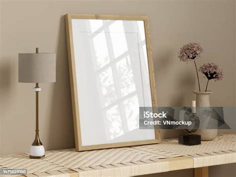 아늑한 거실 인테리어의 프레임 모형 포스터 모형 인쇄 모형 갤러리 벽 모형 3d 렌더링 0명에 대한 스톡 사진 및 기타 이미지