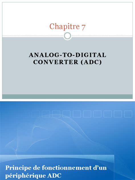 Chap7 Mikroc Adc V2 Pdf Convertisseur Analogique Numérique Paramètre Programmation