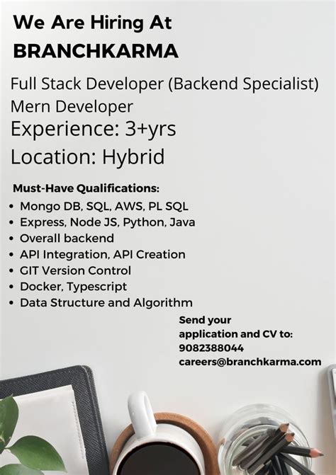 anoushka bhat on linkedin hiring fullstackdevelopers