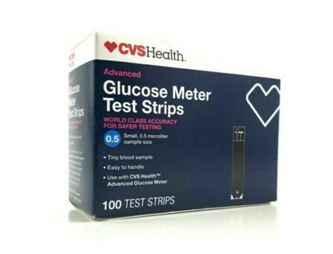 Cvs Health Advanced Glucose Meter Test Strips 100 Count For Sale