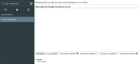 Servicenow The ‘background Script Tool Modular Hippo
