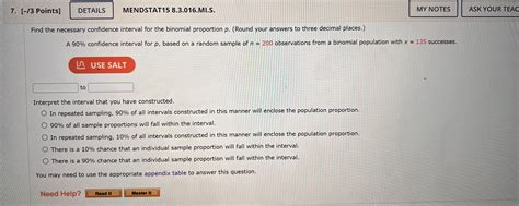 Solved Find The Necessary Confidence Interval For The