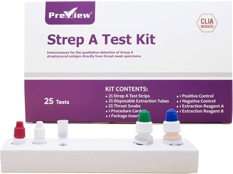 Strep Throat Test Kit Strep A Antigen Rapid Test Strips Str 15s25