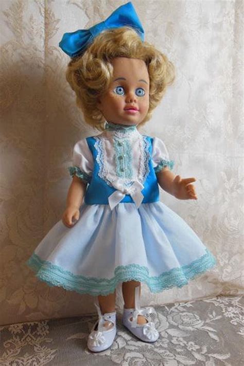 Doll Clothes ~ Blue Lacy Dress Hair Bow And Panties For 14” Mattel