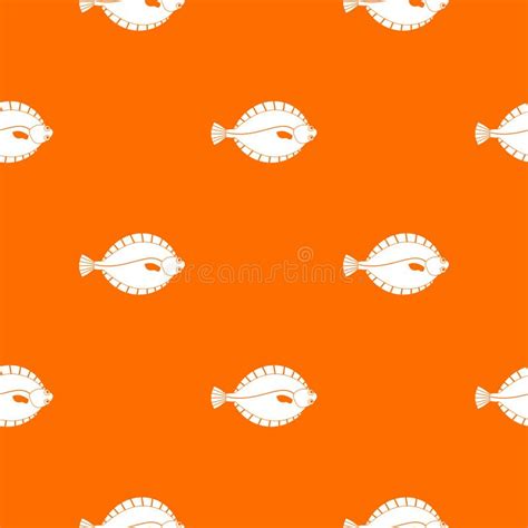 Flounder Pattern In Naive Lino Style Stock Illustration Illustration Of Food Textile