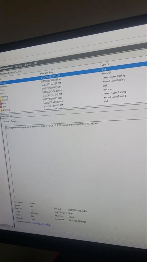 Computer Keeps Freezing For 5 To 10 Seconds No Crash Here Is What Event Viewer Shows Rpchelp