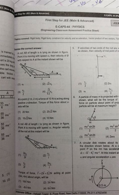 3655 Ms1 A Rod AB Of Length Is Lying As Shown In Figure Point A Is M