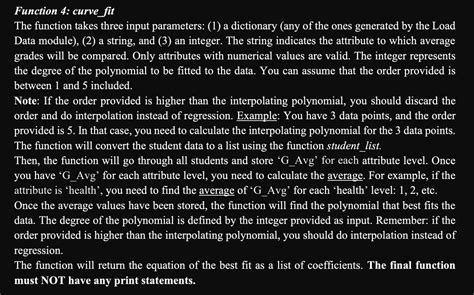 Solved Function Curve Fit The Function Takes Three Input Chegg