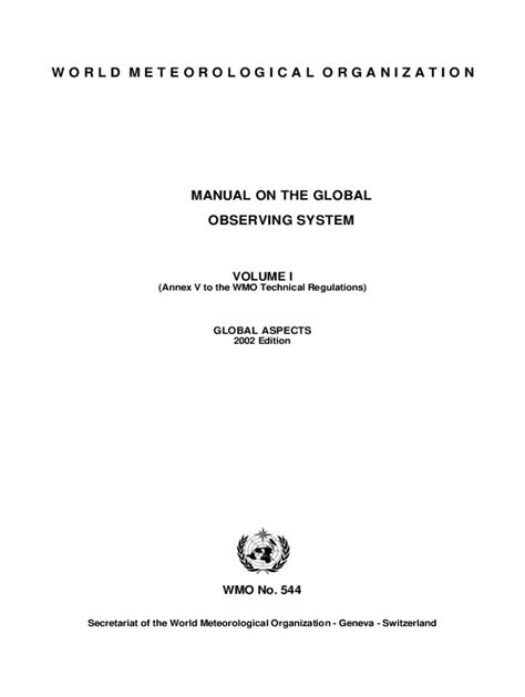 Fillable Online Wmo No 544 Manual On The Global Observing System Fax