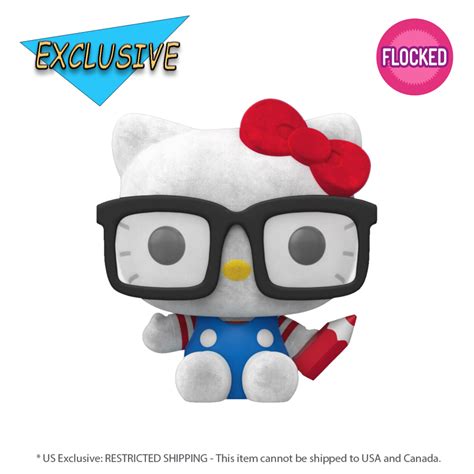 Hello Kitty Hello Kitty Hipster Nerd With Glasses Flocked Pop Vinyl