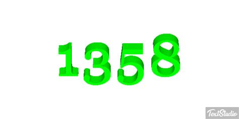 1358 Number Animated  Logo Designs
