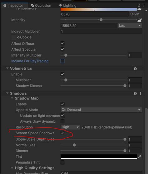 hdrp screen space shadows not working at all unity engine unity discussions