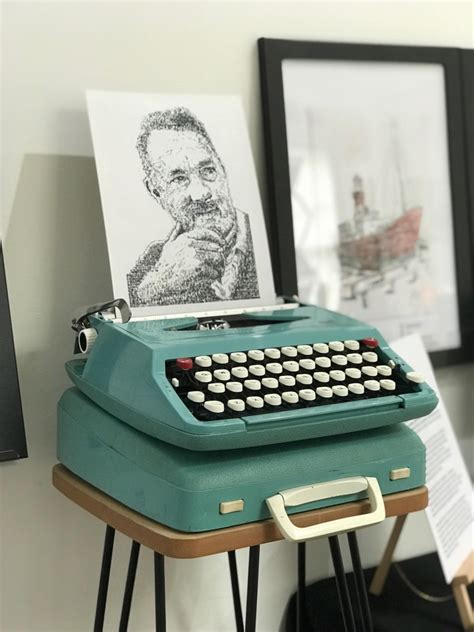 Artist Prints Landscapes And Portraits On Typewriters