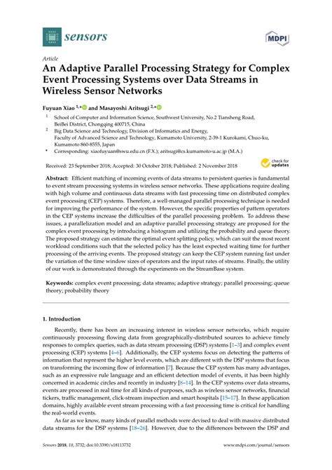 Pdf An Adaptive Parallel Processing Strategy For Complex Event