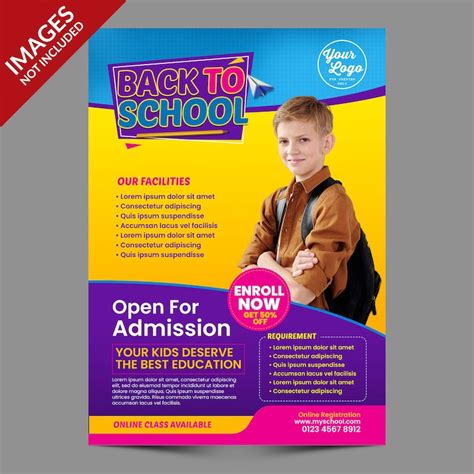 2 페이지 학교 전단지 이미지 Freepik에서 무료 다운로드