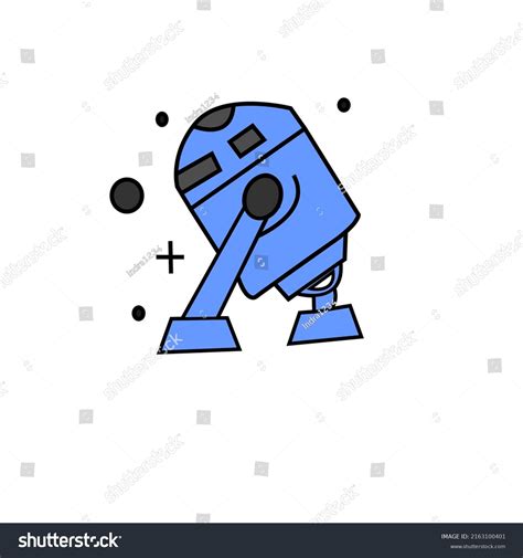 Illustration Graphic Vector Cute Cleaning Robot Stock Vector Royalty Free 2163100401