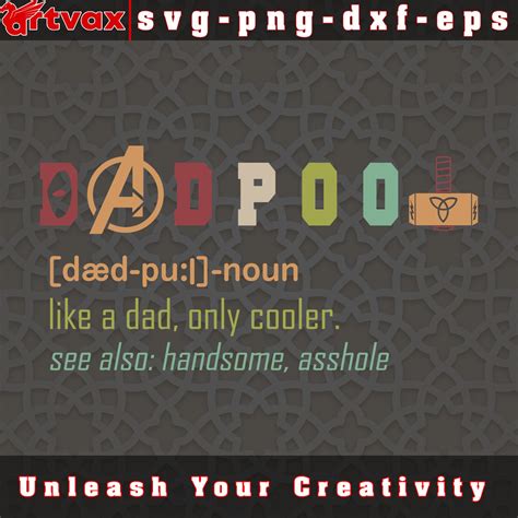 Dadpool Svg Like A Dad But Only Cooler Svg Png Dadpool Definition Svg Fathers Day Svg Png