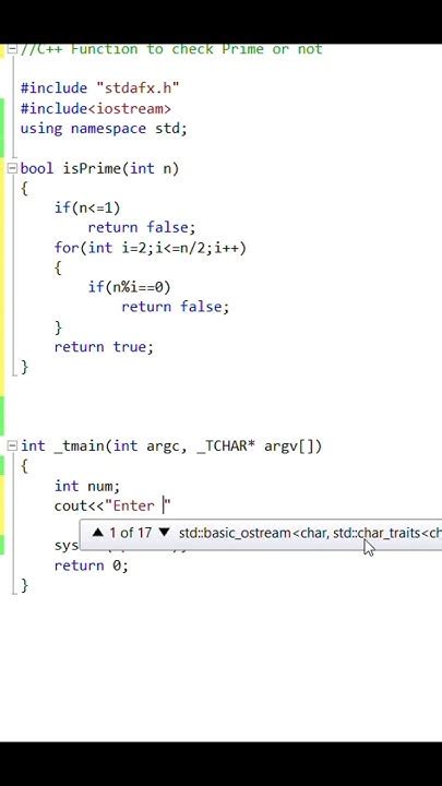 c program to find prime number using function coding cplus education cplusplus